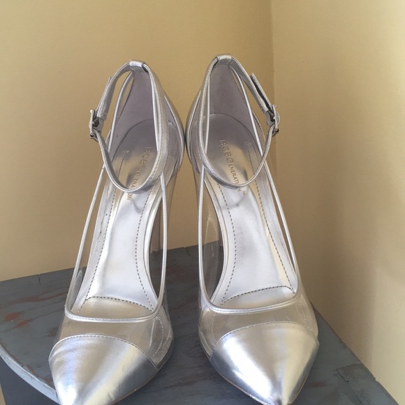 Shoes | Bg Cynthia Silvertransparent Metallic Heel 912 | Poshmark